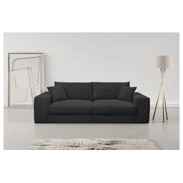 Big-Sofa WERK2 "Rozzana Mega Sofa mit viel Platz, aktuelle Bez&uuml;ge. Breite 246cm", grau (anthrazit), B:246cm H:82cm T:105cm, 90% Polyester, 10% Nylon, Sofas, Big-Sofa, mit losen R&uuml;ckenkissen, gem&uuml;tlich, in Cord, Breitcord und Pl&uuml;sch Bezug