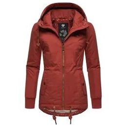 Winterjacke Ragwear "YM-Danka", Damen, Gr. XL (42), rot (feuerrot), Au&szlig;enmaterial: 100% Polyester; Innenfutter: 100% Polyester; Wattierung: 100% Polyester, tailliert h&uuml;ftbedeckend, hoch geschlossener Ausschnitt, &Auml;rmel ohne &Auml;rmelschlitz Rippstrickb&uuml;ndchen, Jacken Winterjacke, stylische Winter Outdoorjacke mit Kapuze