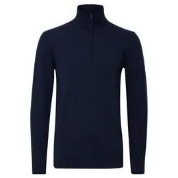 Troyer INDICODE "Troyer IDBaddon", Herren, Gr. XL, blau (navy), Obermaterial: 80% Baumwolle CO. 20% Polyamid PA., unifarben, normal, ohne Ausschnitt, Pullover Troyer