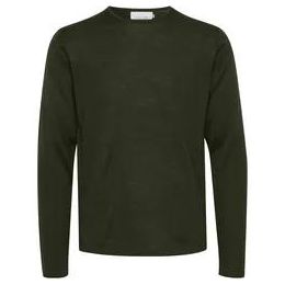 Strickfleece-Pullover Casual Friday "Strickpullover CFKent", Herren, Gr. XL, gr&uuml;n (deep forest melange), Obermaterial: 50% Wolle WO. 50% Polyacryl PAN., Pullover