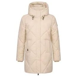Steppmantel Ragwear "Diamanta", Damen, Gr. S (36), beige (ecru), Obermaterial: 100% Polyester. Innenfutter: 100% Polyester. Wattierung: 100% Polyester, Basic, A-Linie ca. Mitte Oberschenkel, hoch geschlossener Ausschnitt, &Auml;rmel ohne &Auml;rmelschlitz Rippstrickb&uuml;ndchen, M&auml;ntel Steppmantel, Wasserdichter Damen Kurzmantel mit Kapuze
