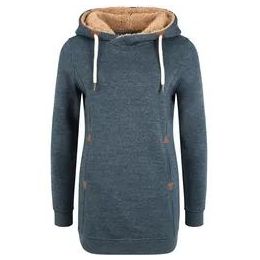 Kapuzenpullover oxmo "Hoodie OXVicky", Herren, Gr. XS, blau (ins blu m), Obermaterial: 80% Polyester PES. 20% Baumwolle CO., Sweatshirts Kapuzenpullover