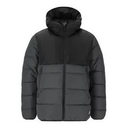 Outdoorjacke WHISTLER "Sareto", Kinder, Gr. 152, grau (dunkelgrau, schwarz), 100% Polyester, mehrfarbig, normal, ohne Ausschnitt, Jacken Outdoorjacke, mit wasserabweisender Membran und warmem Polster