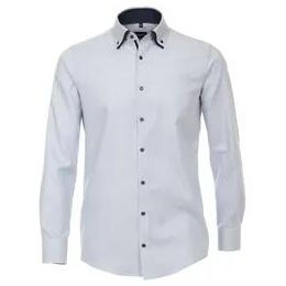 Businesshemd Venti "Venti Businesshemd uni", Herren, Gr. 45, Normalgr&ouml;&szlig;en, blau (hellblau), 100% Baumwolle, unifarben, schmal, Hemden