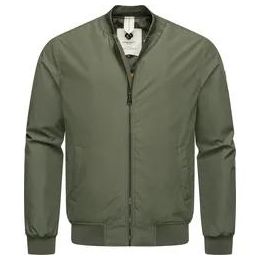 Bomberjacke Ragwear "Quadio", Herren, Gr. XXXL (58), gr&uuml;n (olivgr&uuml;n), Material: 50% Baumwolle, 50% Polyester, l&auml;ssig geschnitten h&uuml;ftlang, asymmetrischer Ausschnitt, &Auml;rmel ohne &Auml;rmelschlitz Rippb&uuml;ndchen, Jacken Bomberjacke, l&auml;ssige, wasserdichte Herren Blousonjacke
