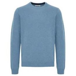 Strickfleece-Pullover Casual Friday "Strickpullover CFKarl", Herren, Gr. XXL, blau (dusk blau), Obermaterial: 80% Wolle WO. 20% Polyamid PA., Pullover