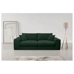 Big-Sofa WERK2 "Rozzana Mega Sofa mit viel Platz, aktuelle Bez&uuml;ge. Breite 246cm", gr&uuml;n (moosgr&uuml;n), B:246cm H:82cm T:105cm, 90% Polyester, 10% Nylon, Sofas, Big-Sofa, mit losen R&uuml;ckenkissen, gem&uuml;tlich, in Cord, Breitcord und Pl&uuml;sch Bezug