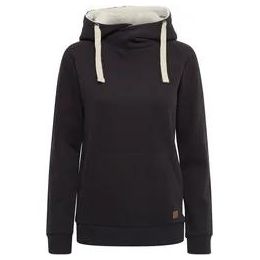 Kapuzenpullover oxmo "Hoodie OXJulia", Herren, Gr. L, schwarz (schwarz teddy), Obermaterial: 60% Baumwolle CO. 40% Polyester PES., Sweatshirts Kapuzenpullover