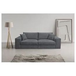 Big-Sofa WERK2 "Rozzana Mega Sofa mit viel Platz, aktuelle Bez&uuml;ge. Breite 246cm", grau, B:246cm H:82cm T:105cm, 100% Polyester, Sofas, Big-Sofa, mit losen R&uuml;ckenkissen, gem&uuml;tlich, in Cord, Breitcord und Pl&uuml;sch Bezug