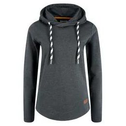 Kapuzenpullover oxmo "Hoodie OXWandy", Damen, Gr. M, grau (dar grau m), Obermaterial: 60% Baumwolle CO. 40% Polyester PES., Sweatshirts Kapuzenpullover