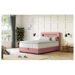 Boxbett COTTA "Kelly", pink (blush), B:145cm L:207cm, 100% Polyester, Komplettbetten, ausgestattet mit LED-Licht, inkl. Bettkasten
