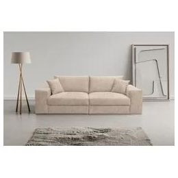 Big-Sofa WERK2 "Rozzana Mega Sofa mit viel Platz, aktuelle Bez&uuml;ge. Breite 246cm", beige, B:246cm H:82cm T:105cm, 100% Polyester, Sofas, Big-Sofa, mit losen R&uuml;ckenkissen, gem&uuml;tlich, in Cord, Breitcord und Pl&uuml;sch Bezug