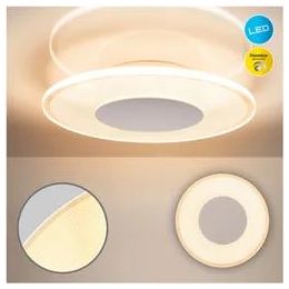 N&auml;ve N&Auml;VE LED Deckenleuchte "Modesto", wei&szlig;, 1, &Oslash; 29cm H: 5cm, 1 Stk., Leuchten, wei&szlig;- satiniert, 3-Stufen dimmbar &uuml;ber Wandschalter, 60 warmwei&szlig;e LED, LED Deckenleuchte