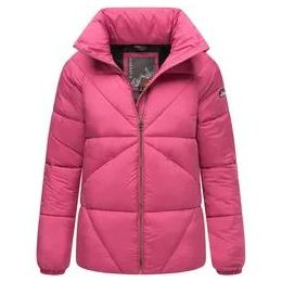 Steppjacke Navahoo "Schokolinaa 14", Damen, Gr. L (40), lila (beere), Obermaterial: 100% Polyester. Innenfutter: 100% Polyester. Wattierung: 100% Polyester. &Auml;rmelfutter: 100% Polyester, oversize h&uuml;ftlang, hoch geschlossener Ausschnitt, eng Rippstrickb&uuml;ndchen, Jacken Steppjacke, Winterjacke mit modischer Steppung & hohem Kragen
