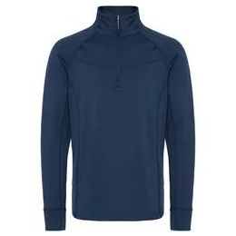 Sweatshirt North Bend "Longsleeve NBBennet M", Herren, Gr. M, blau (navy blazer), Obermaterial: 90% Polyester PES. 10% Elasthan EL., Sweatshirts Sweatshirt
