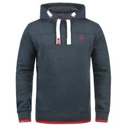 !Solid Kapuzenpullover SOLID "Hoodie SDBenjamin", Herren, Gr. S, blau (ins bl mel), Web, Obermaterial: 50% Baumwolle CO. 50% Polyester PES., unifarben, Pullover Kapuzenpullover