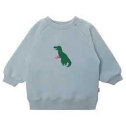 Sweatshirt Liliput "Dino", M&auml;dchen, Gr. 110/116, blau (hellblau), 80% Baumwolle, 20% Polyester, bedruckt, normal, Rundhals, Sweatshirts Sweatshirt, mit niedlichem Dino-Print
