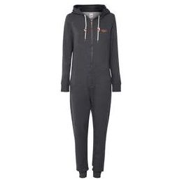 Overall oxmo "Overall OXOva", Damen, Gr. XL, N-Gr, grau (dar grau m), Obermaterial: 80% Polyester PES. 20% Baumwolle CO., Overalls Overall