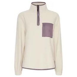 Sweater oxmo "Troyer OXPiala", Damen, Gr. XXL, beige (birch), Obermaterial: 100% Polyester PES., Pullover Sweater