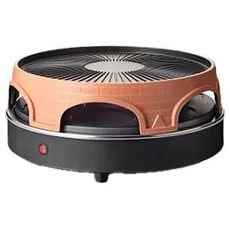 Emerio Pizzaofen "PO-113255.4", orange (schwarz), B:38cm H:16,5cm T:38cm, Pizza&ouml;fen, Mini-Pizzaofen mit 2 Heizkreisl&auml;ufen