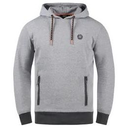 !Solid Kapuzenpullover SOLID "Hoodie SDRaffa", Herren, Gr. XXL, grau (gray melange), Web, Obermaterial: 60% Baumwolle CO. 40% Polyester PES., unifarben, normal, Pullover Kapuzenpullover