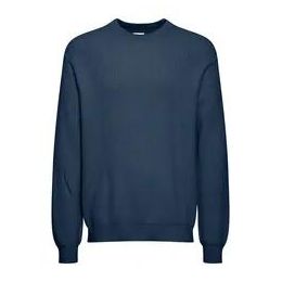!Solid Strickfleece-Pullover SOLID "Strickpullover SDGia", Herren, Gr. XXL, blau (big dipper), Obermaterial: 100% Baumwolle CO., Pullover