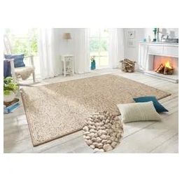 Teppich Hanse Home "Wolly 2" Gr. 12, beige (beige, braun), B:80cm H:12mm L:200cm, Kunstfaser, Teppiche, Teppich, Flachgewebe, L&auml;ufer, Skandi, Woll-Optik, Esszimmer, Wohnzimmer, Flur