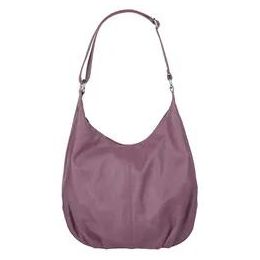 Shopper CLUTY, Damen, Gr. B/H/T: 31cm x 28cm x 7cm onesize, lila (violett), Leder, leicht gl&auml;nzend, unifarben, Taschen Shopper, echt Leder, Made in Italy