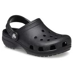 Clog Crocs "Classic Clog K", Jungen, Gr. 20, schwarz, CrosliteTM, unifarben, Schuhe Clog, Hausschuh, Schlappen, Strandschuh, Sandale mit Fersenriemen