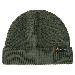 Skim&uuml;tze Alpha Industries "Dockers Beanie", Herren, Gr. onesize, gr&uuml;n (schwarz olive), Obermaterial: 100% Polyacryl, M&uuml;tzen