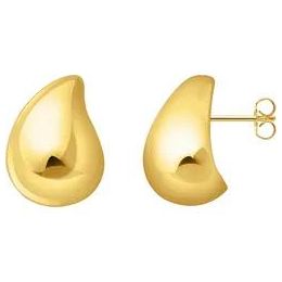 Paar Ohrstecker Thomas Sabo "Bold Elegance organische Tropfenform", gold (gelbgoldfarben), Ohrringe, Damen, Silber 925 (recycelt)