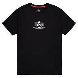 T-Shirt Alpha Industries "Basic T-Shirt ML", Herren, Gr. S, schwarz, Obermaterial: 100% Baumwolle, Shirts T-Shirt