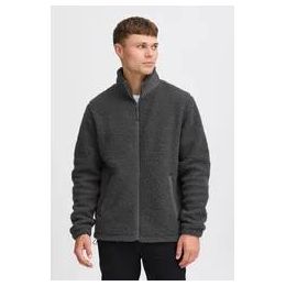 Fleecejacke Blend "BHLaursus", Herren, Gr. XXL, forged iron, 100% Polyester, unifarben, Basic, regular fit normal, normaler offener Saum, Jacken Fleecejacke, Kuschelige Teddyjacke mit Taschen