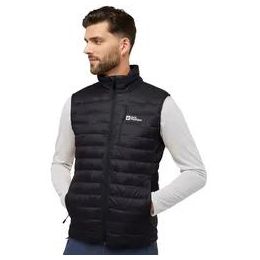 Daunenweste Jack Wolfskin "PASSAMANI DOWN VEST M RDS", Herren, Gr. M (50), grau (phantom), Obermaterial: 100% Polyamid. Futter: 100% Polyester. F&uuml;llung: 90% Entendaune, 10% sonstige Fasern, Westen