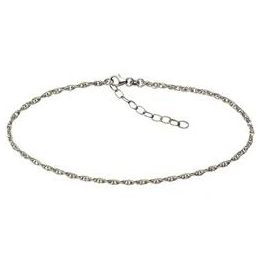 Fu&szlig;kette Vivance "925 Silber rhodiniert Ankerkette", wei&szlig;, Fu&szlig;ketten, Damen, 26+4cm, Silber 925 (Sterlingsilber), gl&auml;nzend