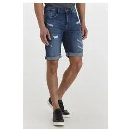 Jeansshorts Blend "BHDeniz", Herren, Gr. M, US-Gr&ouml;&szlig;en, denim dunkelblau, Web, 98% Baumwolle, 2% Elastan, unifarben, normal kurz, Jeans Jeansshorts, Stilvolle 5-Pocket-Jeansshorts mit Destroyed-Effekten
