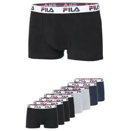 Boxershorts Fila "MAN BOXER SHORTS", Herren, Gr. XXL, bunt (4 schwarz 2 grau 2 navy), Obermaterial: 95% Baumwolle, 5% Elasthan. Obermaterial 2: 67% Baumwolle, 28% Polyester, 5% Elasthan, unifarben, k&ouml;rpernah, Unterhosen, mit ergonomischem Schnitt