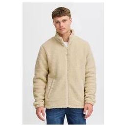 Fleecejacke Blend "BHLaursus", Herren, Gr. XL, oatmeal, 100% Polyester, unifarben, Basic, regular fit normal, normaler offener Saum, Jacken Fleecejacke, Kuschelige Teddyjacke mit Taschen