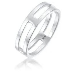 Silberring Kuzzoi "Herren Bandring Steg Massiv 925 Silber" Gr. 60, silber, Fingerringe, Herren, 60mm, ohne Stein, Silber 925 (Sterlingsilber), 6mm, Silberring