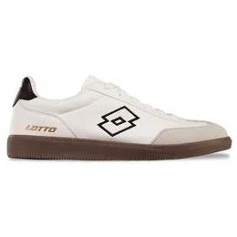 Sneaker Lotto, Damen, Gr. 42, schwarz-wei&szlig; (wei&szlig;, schwarz), Synthetik, clean, Schuhe Sneaker, - mit Zehenkappe aus tierfreiem Velours