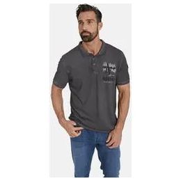Poloshirt Jan Vanderstorm "Poloshirt ALSING", Herren, Gr. 7XL, grau (dunkelgrau), Obermaterial: 100% Baumwolle CO., Shirts