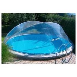 Poolverdeck KWAD "Cabrio Dome f&uuml;r runde Pools mit breitem Handlauf", transparent, B:370cm H:145cm T:370cm, Polyvinylchlorid (PVC), Verdecke, in verschiedenen Gr&ouml;&szlig;en