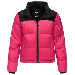 Steppjacke Ragwear "Serah", Damen, Gr. XS (34), pink (fuchsia), Obermaterial 1: 100% Nylon. Obermaterial 2: 100% Polyester. Innenfutter: 100% Polyester. Wattierung: 100% Polyester, l&auml;ssig geschnitten h&uuml;ftbedeckend, hoch geschlossener Ausschnitt, eng Strickb&uuml;ndchen, Jacken Steppjacke, stylische Damen Winterjacke im Colourblocking-Design