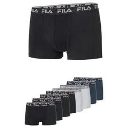 Boxershorts Fila "MAN BOXER SHORTS", Damen, Gr. XL, bunt (4 schwarz 2 grau 2 navy), Obermaterial: 95% Baumwolle, 5% Elasthan. Obermaterial 2: 67% Baumwolle, 28% Polyester, 5% Elasthan, unifarben, k&ouml;rpernah, Unterhosen, mit ergonomischem Schnitt