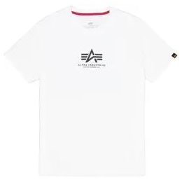 T-Shirt Alpha Industries "Basic T-Shirt ML", Herren, Gr. XL, wei&szlig;, Obermaterial: 100% Baumwolle, Shirts T-Shirt