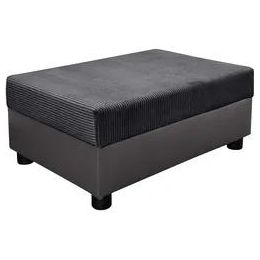 Hocker Collection AB "Parma, B: 98 cm", grau (anthrazit), B:98cm H:42cm T:68cm, 100%Polyester, Hocker, Hocker, mit Federkern