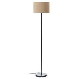 Brilliant Stehlampe "Tony", grau (grau, schwarz), 1, &Oslash; 35cm H: 160cm, 1 Stk., Leuchten, mit Cord-Lampenschirm, 150 x 35 cm, E27, Metall/Textil, grau/schwarz, Stehlampe