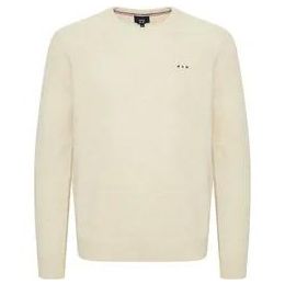 Strickfleece-Pullover FQ1924 "Strickpullover KQLefq", Herren, Gr. M, beige (cloud dancer melange), Obermaterial: 80% Wolle WO. 20% Polyester PES., Pullover