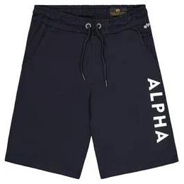 Shorts Alpha Industries "Alpha Jersey Short", Herren, Gr. M, Normalgr&ouml;&szlig;en, blau (rep.blau), Obermaterial: 100% Baumwolle, Hosen Shorts