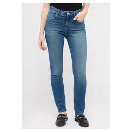 Slim-fit-Jeans Angels "Cici", Damen, Gr. 48, L&auml;nge 28, blau (mid blau used), Denim/Jeans, Obermaterial: 93% Baumwolle, 5% Polyester, 2% Elasthan, slim fit, Jeans Slim-fit-Jeans